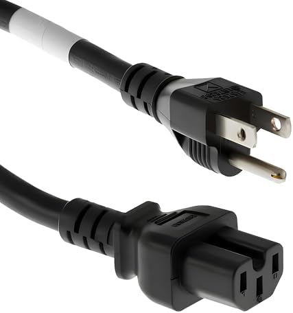 Amazon.com: CablesAndKits - 3 Prong AC Power Cord Cable (3ft) - 15A ...