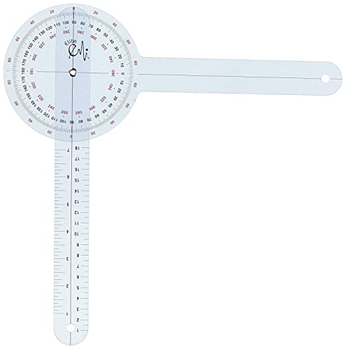 Elite Medical Instruments EMI Plastic 12" Goniometer 360 Degree ISOM ...