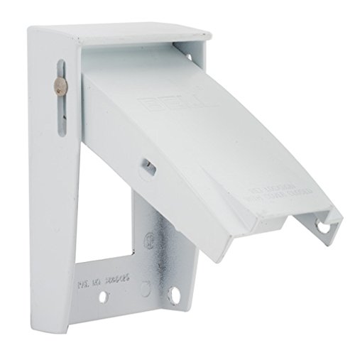 Hubbell-Raco 5028-6 Rayntite Cover, 1 Gang, Vertical-Mount GFCI, White ...