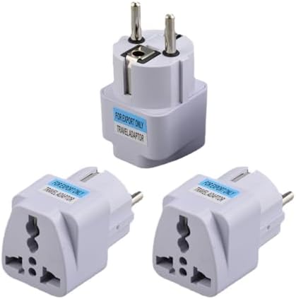 Powice Pack of 3 Universal Adapters, 10A/250V 500W Travel Adapter, UK ...
