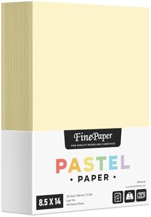 Amazon.com : KodyCreations 100 Sheet Card Stock Paper - Cream Colored ...
