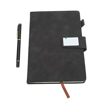 A5 Notebook, PU Leather Cover A5 (Black Notebook with Box ...