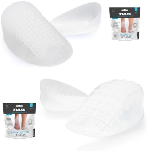 Amazon.com: Tuli's Classic Gel Heel Cups and Heavy Duty Gel Heel Cups ...