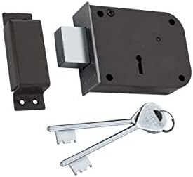 Ramson Iron Dyna Classic Brass 6 Levers Double Chal Door Inter Lock with Tower Bolt (100 Mm ...