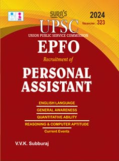Buy SURA`S UPSC EPFO Personal Assistant Exam Book Guide in English ...