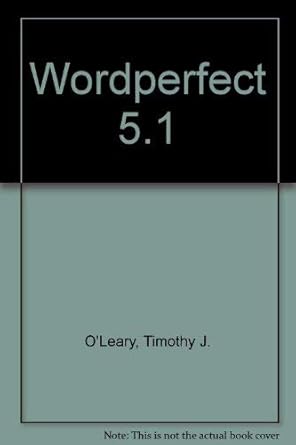 Amazon.com: Wordperfect 5.1: 9780070488069: O'Leary, Timothy J ...