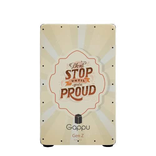 Gappu Gen-Z Graphic Cajon GC-CR, Teak Wood (H:45 W:25 L:25) – 2 ...