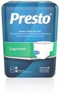 Amazon.com: Presto Supreme Full Fit Adult Briefs with Tabs, Bariatric ...