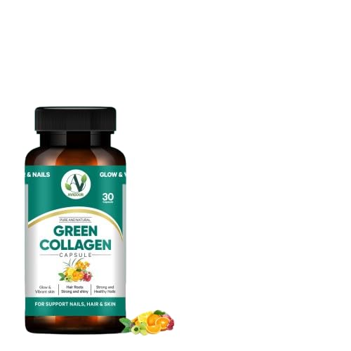 Green Collagen Capsules for Hair, Skin and Nail Support, 30 Count ...