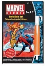 Amazon.com: MARVEL Heroes Invisible Ink Picture Book with Stickers by ...