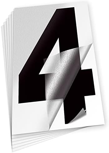 Amazon.com: iSYFIX Black Vinyl Number 2 (Two) Stickers - 6 Pack 9 inch ...