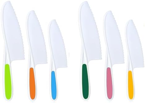 Amazon.com: Mixweer 36 Pcs Kids Plastic Kitchen Knives Children's Safe ...