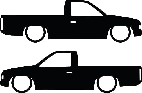 Amazon.com: 2x Lowered JDM Truck Silhouette Decal Stickers for Nissan ...