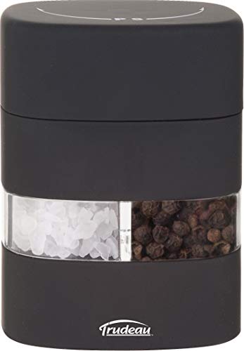 Amazon.com: Trudeau 3.25" MINI MANUAL 2 1 BLACK 2 in 1 Salt and Pepper ...