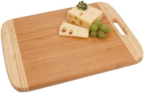 EUROHOME Bambus Holzbrett - Brotschneidebrett mit Griff ...