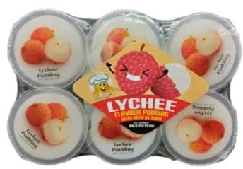 Amazon.com : Smile Lychee Pudding w/Nata de Coco Mix Fruit Flavor 6 cup ...