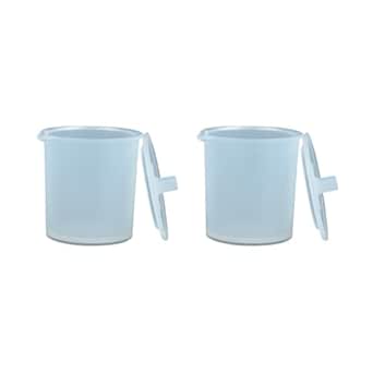 2Pcs Low-Form 100ml PFA Graduated PFA Beaker with Lid for Clean Laboratory Sample Preparation ...