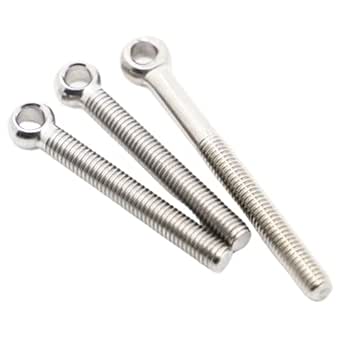 Lifting Eye Bolt， Threaded Eyebolts, 2pcs M12 Stainless Steel Eye Bolt ...