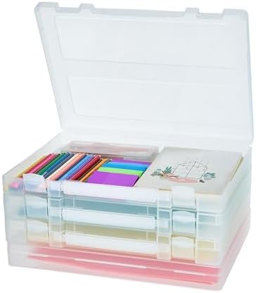 Amazon.com: LonlyEagle 6 Pack A4 File Portable Project Case, Plastic ...