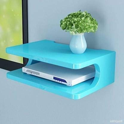 Pranami Wooden Set Top Box Stand Wall Mount (Sky Blue) : Amazon.in ...