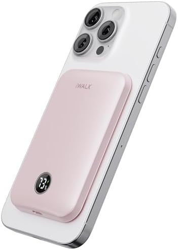 iWALK Mag-Safe Power Bank Wireless LED Display, Slim 5000mAh Magnetic ...