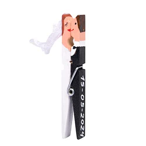 Pinzas de novios. Detalle de bodas. Compra Solidaria : Amazon.es ...