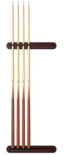 Viper 2-Piece Traditional Wall Mounted Solid Oak Billiard/Pool Cue Rack ...