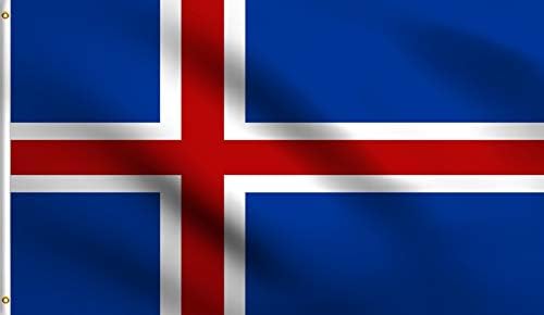 Amazon.com : DMSE Iceland Icelandic íslenski fáninn Flag 2X3 Ft Foot ...