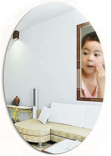 Buy WallDaddy - Oval Shape Adhesive Mirror Sticker for Wall On Tiles ...