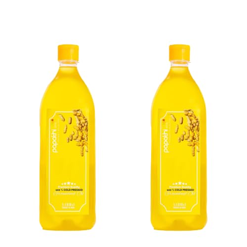 Papathi Edible Wooden Cold pressed Groundnut oil 1000ml, Supports Heart ...