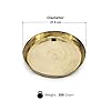 NYRA® Pure Brass/Peetal Plate Big Round Thali Flat Bottom for Pooja ...