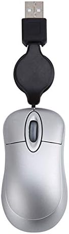 Amazon.com: Srutueo Mini USB Wired Mouse Retractable Cable Tiny Small ...