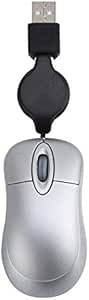 Amazon.com: Srutueo Mini USB Wired Mouse Retractable Cable Tiny Small ...