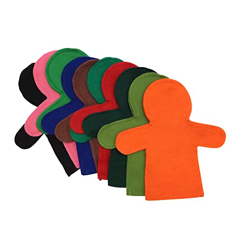 Felt hand puppets to style & decorate – Pack of 10 puppets in assorted ...