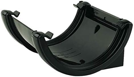 FLOPLAST 112mm Half Round Fascia Gutter Union Bracket - Black : Amazon ...