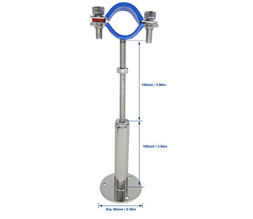 Stainless Steel Wall Mount Ceiling Mount Pipe Supports, Adjustable Pipe ...