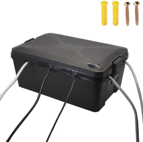 MASTERPLUG Weatherproof Cord Protector Box - Outdoor Waterproof Plastic ...