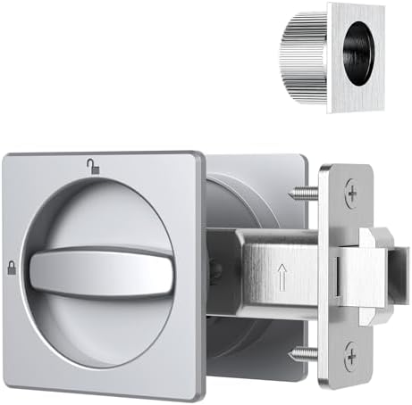 Delaney Hardware 370109 Contemporary Privacy Square Pocket Door Lock ...