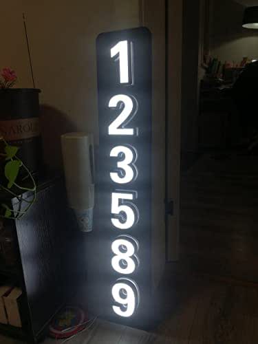 Amazon.com: LED House Numbers Signs Custom Vertical/Horizontal Lighted ...