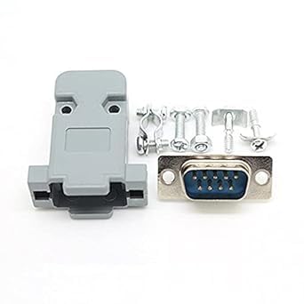 HRtronics® DB9 Serial Port 9 Pin Male Solder Plastic Connector Kit, D ...