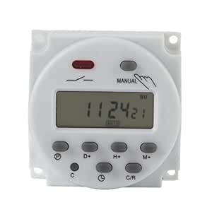 LCD Digital Timer Weekly Programmable Microcomputer Time Switch 17on&17off Relay Timer(220V ...