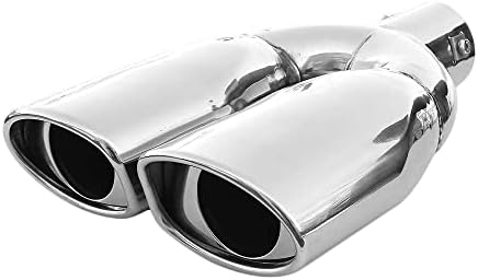 Double Dual Twin Exhaust Tip Trim Car End Pipe Tail Sport Muffler ...