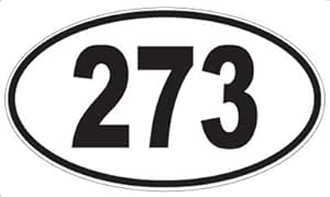Amazon.com - Number 273 Oval Sticker
