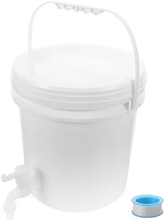 Amazon.com | Gatuida White Plastic Bucket with Spigot and Lid Plastic ...
