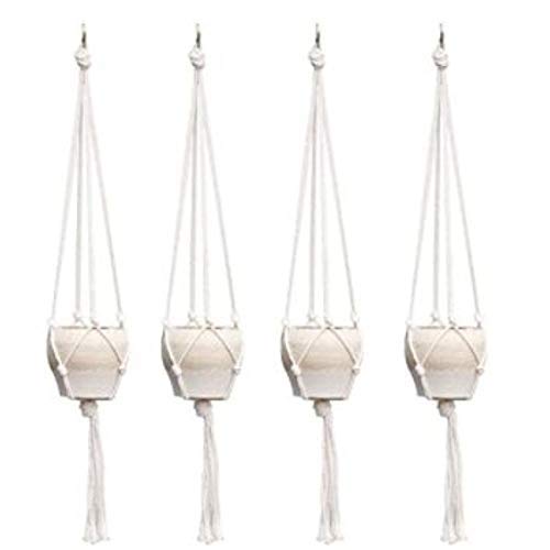 AIVIK Macrame Hanger | Contempory Macrame Hanger Flower Pot Holder for Indoor & Outdoor Balcony ...