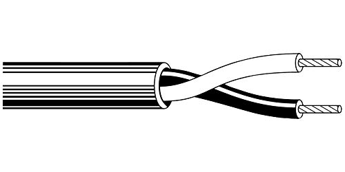 Belden 8442 060100 2-Conductor, 22 AWG, Unshielded Stranded Cable, 100 ...