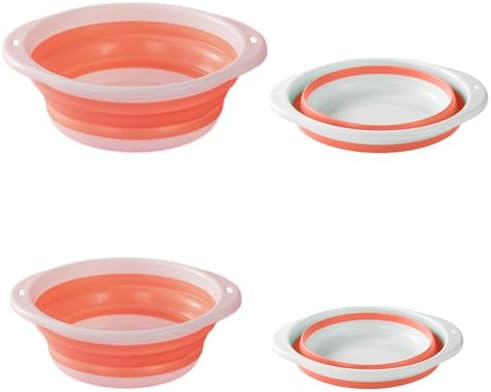 2Pcs 2 Sizes Collapsible Washing Up Bowl Folding Hand Wash Basin ...