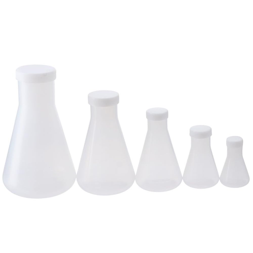 SHUATI Plastic Erlenmeyer Flask Transparent Premium 50ml, 100ml, 250ml ...