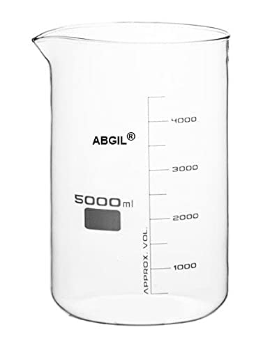 ABG BOROSILICATE GLASS BEAKER 5000ML : Amazon.in: Home & Kitchen