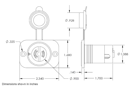 Snapklik.com : Marinco 2-Wire ConnectPro Trolling Motor Receptacle